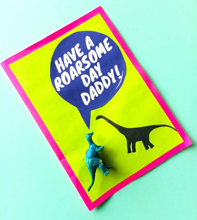 Father's Day Roarsome Card and Badge - Kiwi Families
